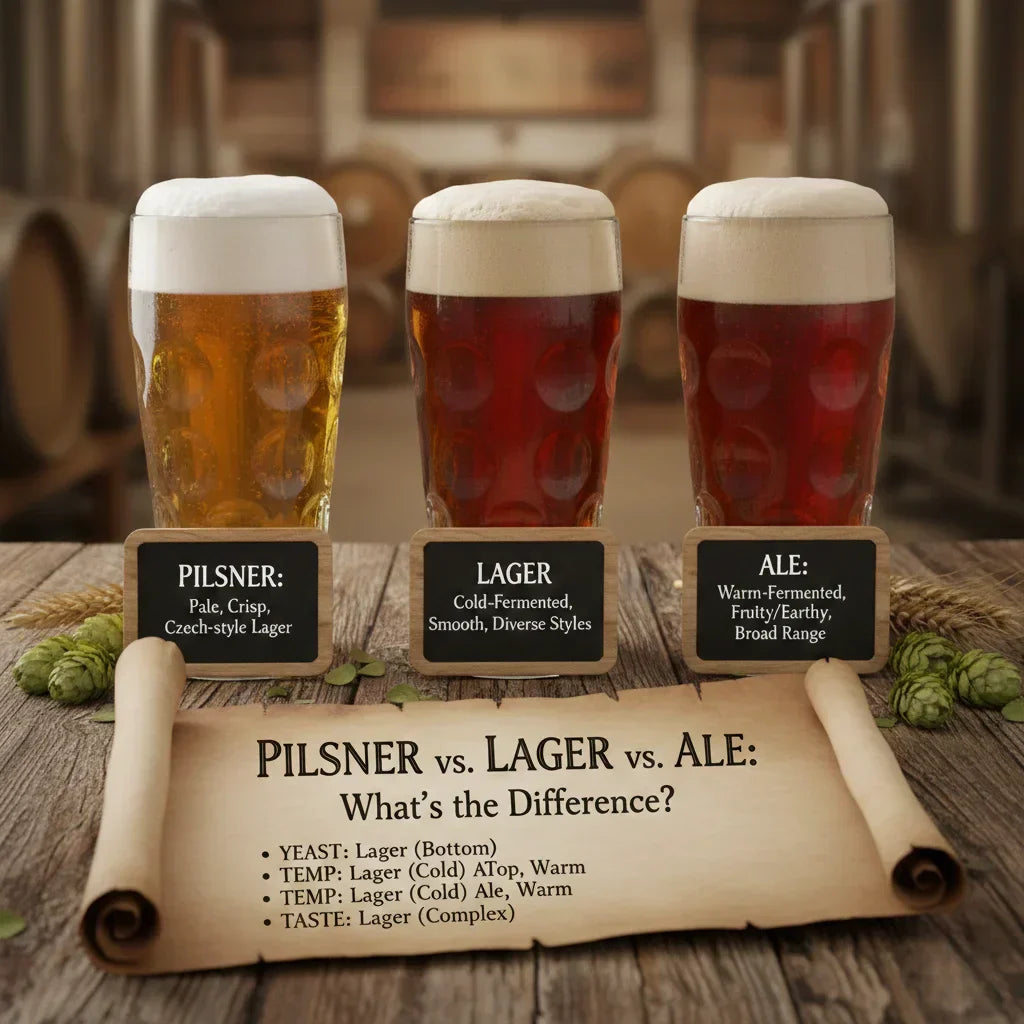 Pilsner vs Lager vs Ale: Key Differences Explained