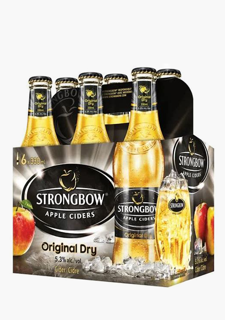 Strongbow 'Original Dry' Apple Cider Bottles 6x330ML