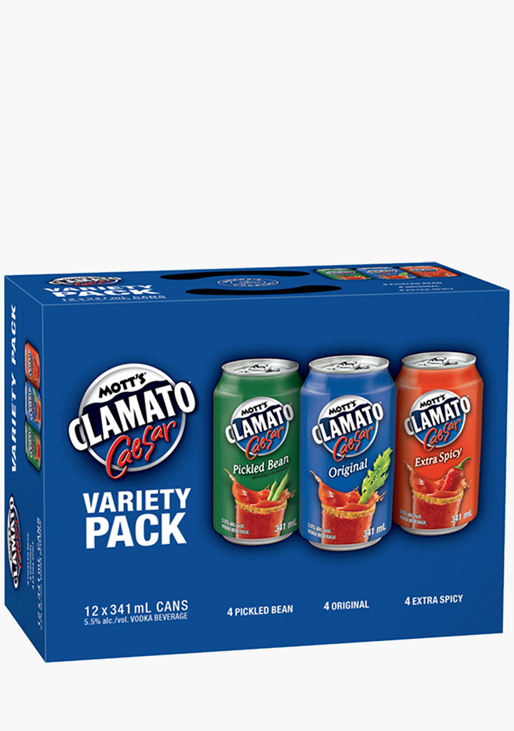 Mott's Clamato Caesar Variety Pack - 12 X 341ML – Willow Park Wines ...