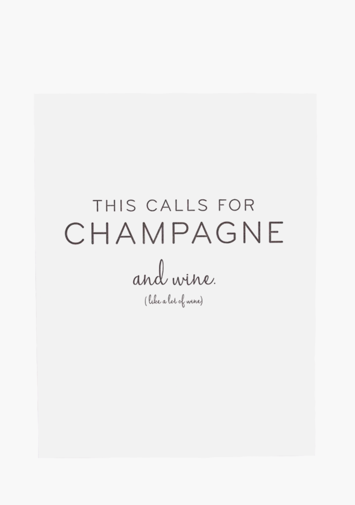Wrinkle & Crease Local Greeting Card - Calls For Champagne