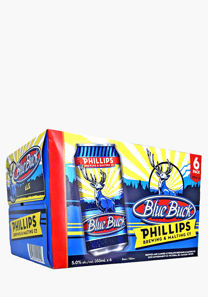 Phillips Brewing 'Blue Buck' Ale Cans - 6 X 355ML – Willow Park Wines ...