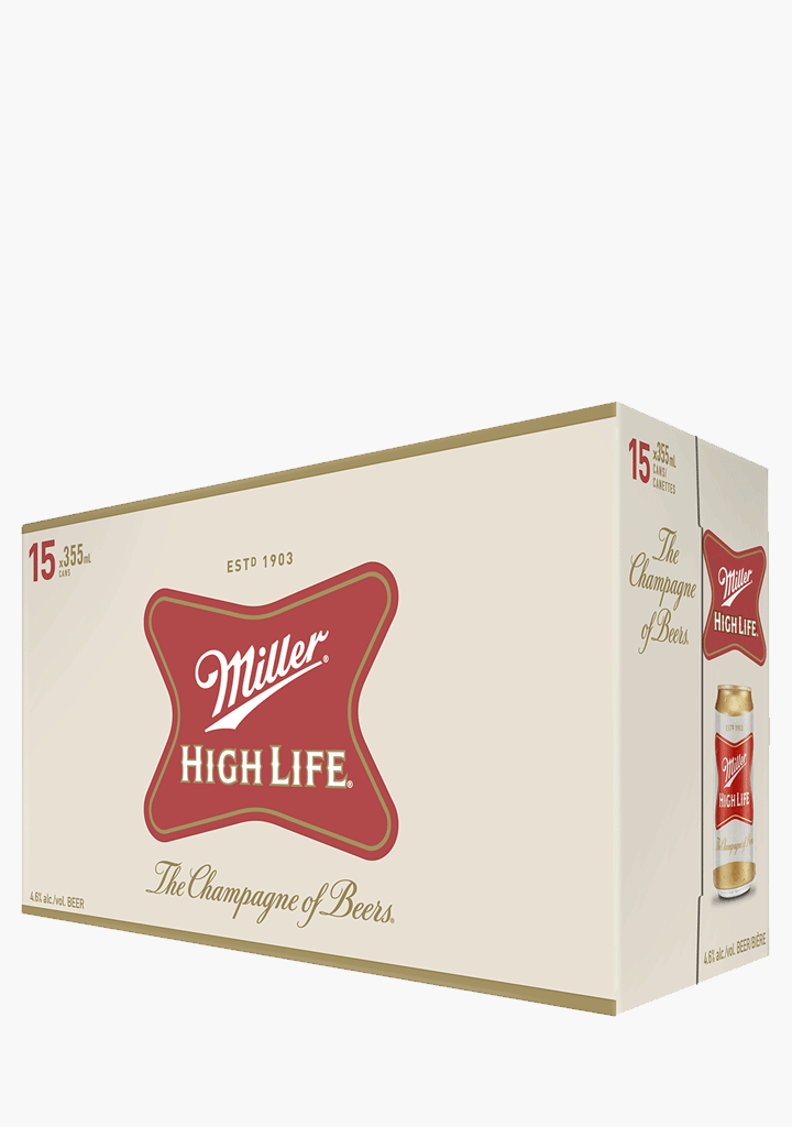 Miller High Life - 15 X 355ML – Willow Park Wines & Spirits