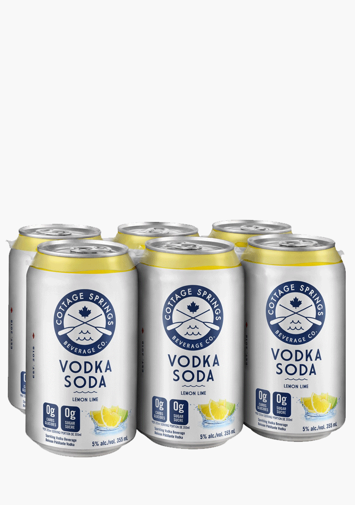 Cottage Springs Lemon Lime Vodka Soda - 6 x 355ml – Willow Park Wines ...