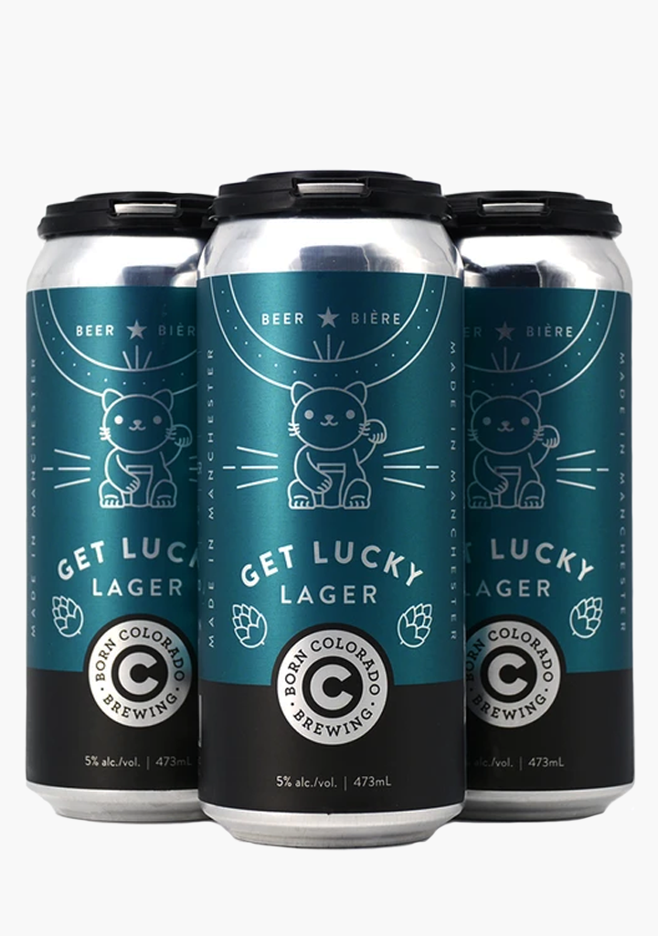 Born Brewing 'Get Lucky' Lager - 4 X 473ML – Willow Park Wines & Spirits