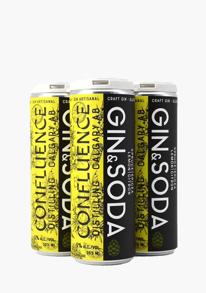 Confluence Lemon Spruce Gin & Soda - 4 x 355ML – Willow Park Wines ...