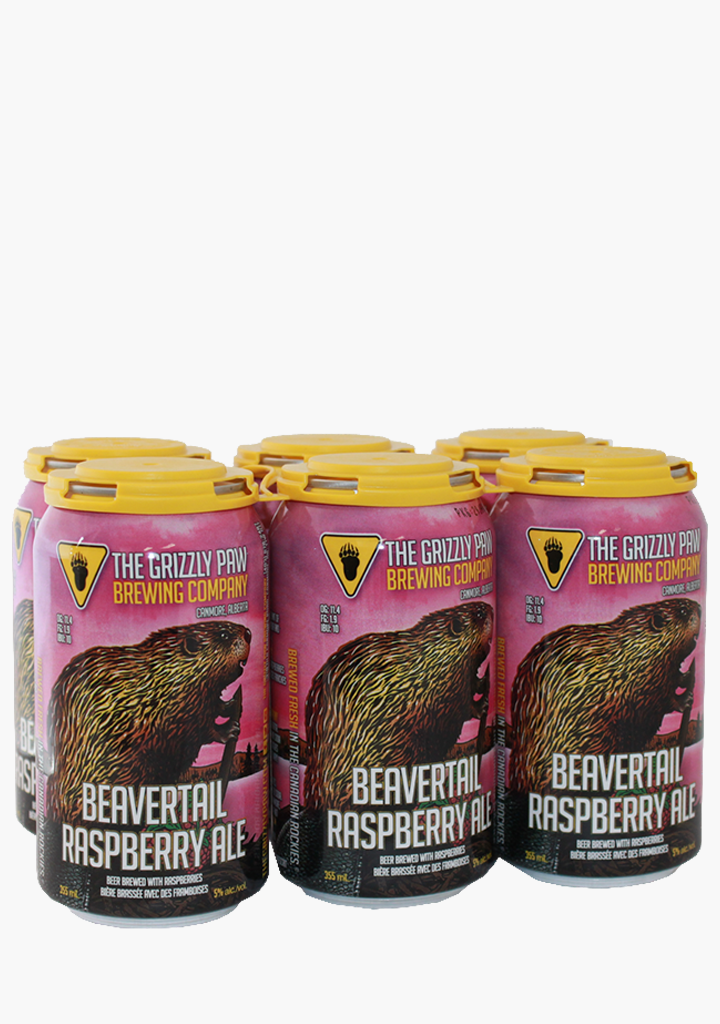 Grizzly Paw 'Beavertail' Raspberry Ale - 6 x 355ML – Willow Park Wines ...