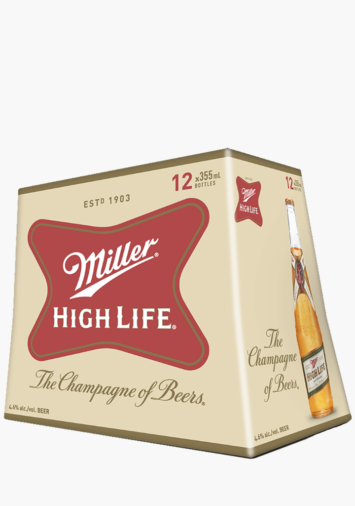 Miller High Life - 12 x 355ML – Willow Park Wines & Spirits
